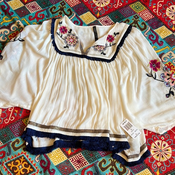Banjara | Tops | New W Tag Banjara Boho Embroidered Top | Poshmark